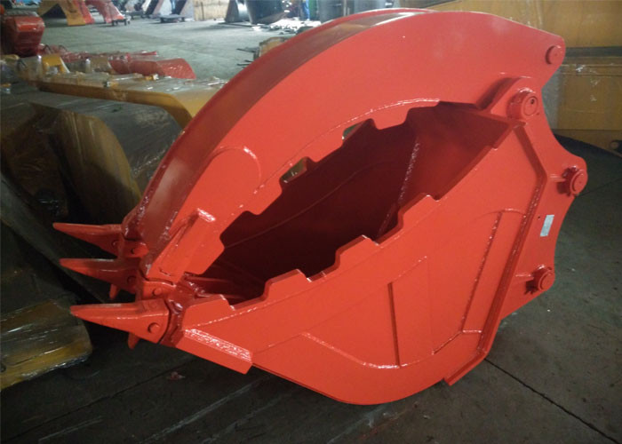 Excavator Grapple Hydraulic Bucket Thumb Grapple Dengan Grating Bucket